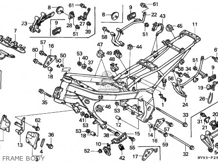 Honda CBR600F HURRICANE 1994 (R) GERMANY / 34P parts lists and schematics