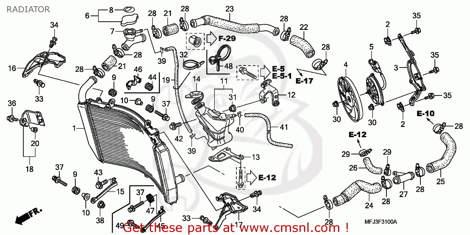 Honda CBR600RR 2007 (7) EUROPEAN DIRECT SALES RADIATOR - buy RADIATOR ...