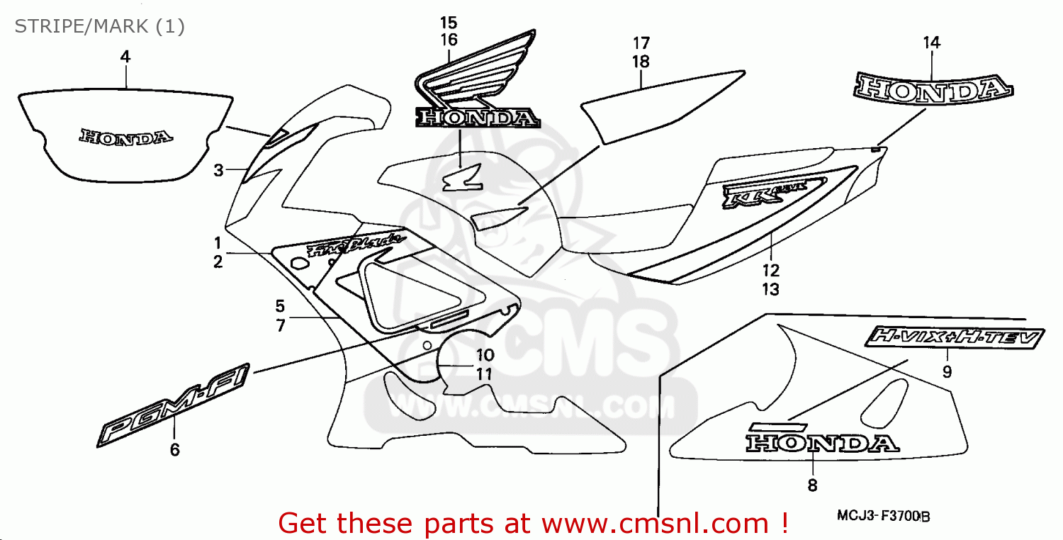 Honda CBR900RR FIREBLADE 2000 (Y) ENGLAND / HB STRIPE/MARK (1) - buy ...