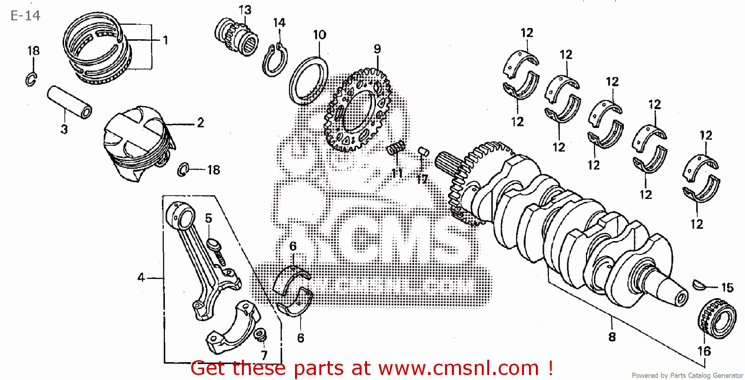Honda CBR954RR 2002 (2) JSB HRC E-14 - buy E-14 spares online