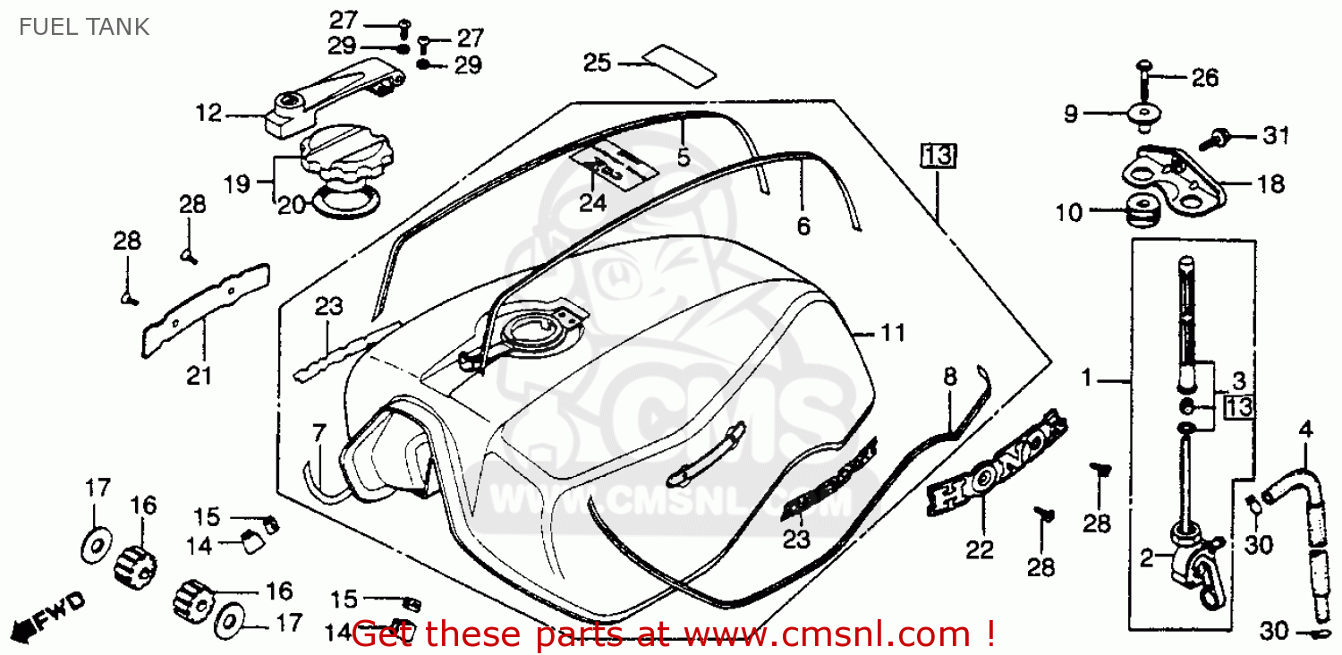 Honda Honda CBX1000 SUPERSPORT 1979 (Z) USA parts lists and schematics