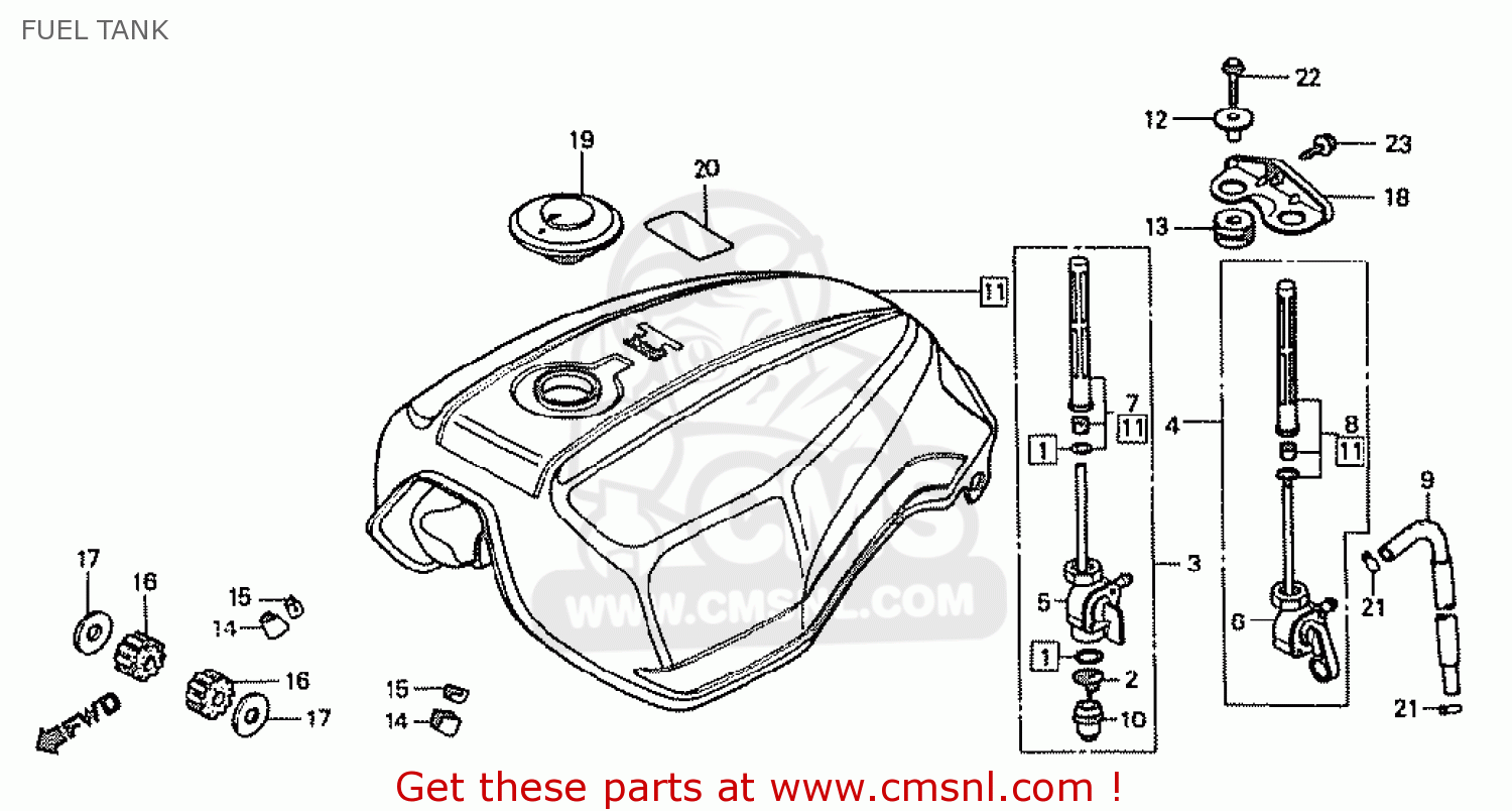 Honda Honda CBX1000 SUPERSPORT 1981 (B) CANADA parts lists and schematics