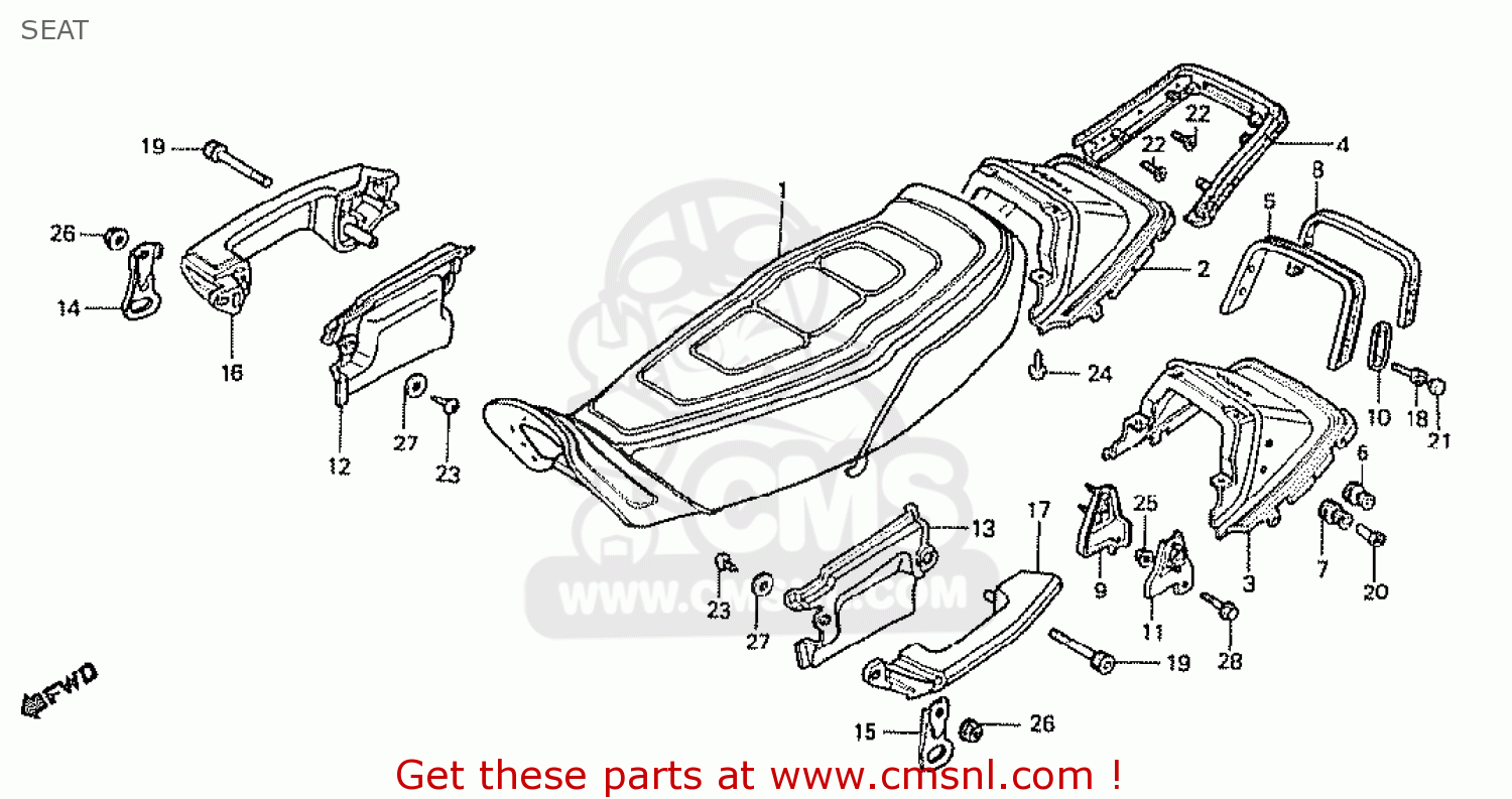 Honda CBX1000 SUPERSPORT 1982 (C) ENGLAND SEAT - buy SEAT spares online