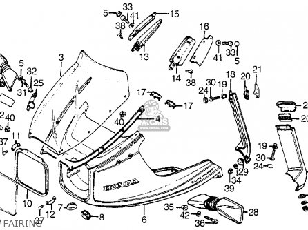 Honda CBX1000 SUPERSPORT 1982 (C) USA parts lists and schematics
