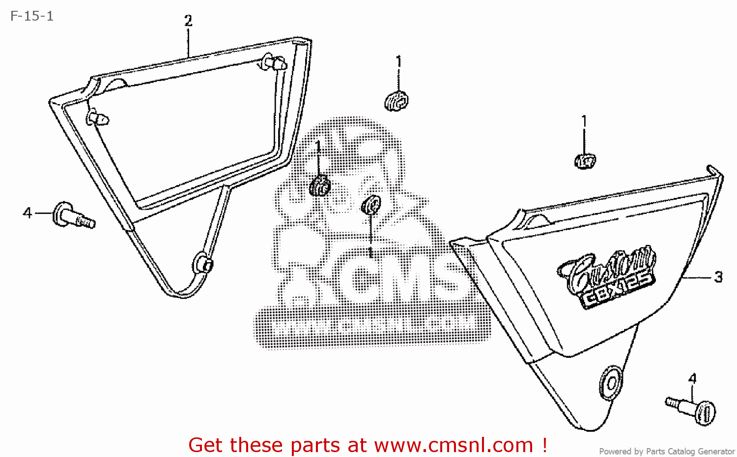 Honda CBX125C 1984 (E) JAPAN JC12-100 F-15-1 - buy F-15-1 spares online