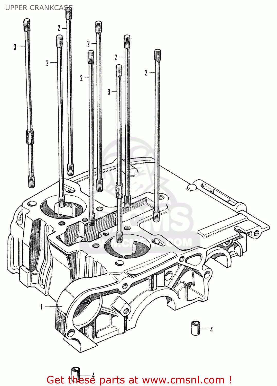 Honda CD175 A4 ENGLAND UPPER CRANKCASE - buy UPPER CRANKCASE spares online