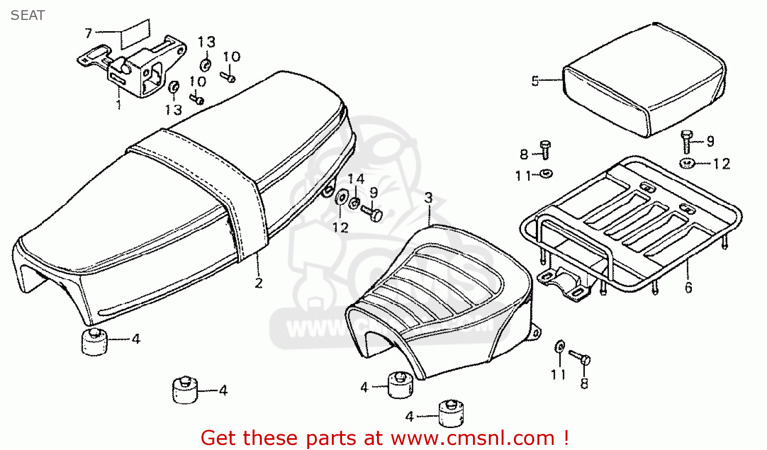 Honda CD175 A5 ENGLAND parts lists and schematics