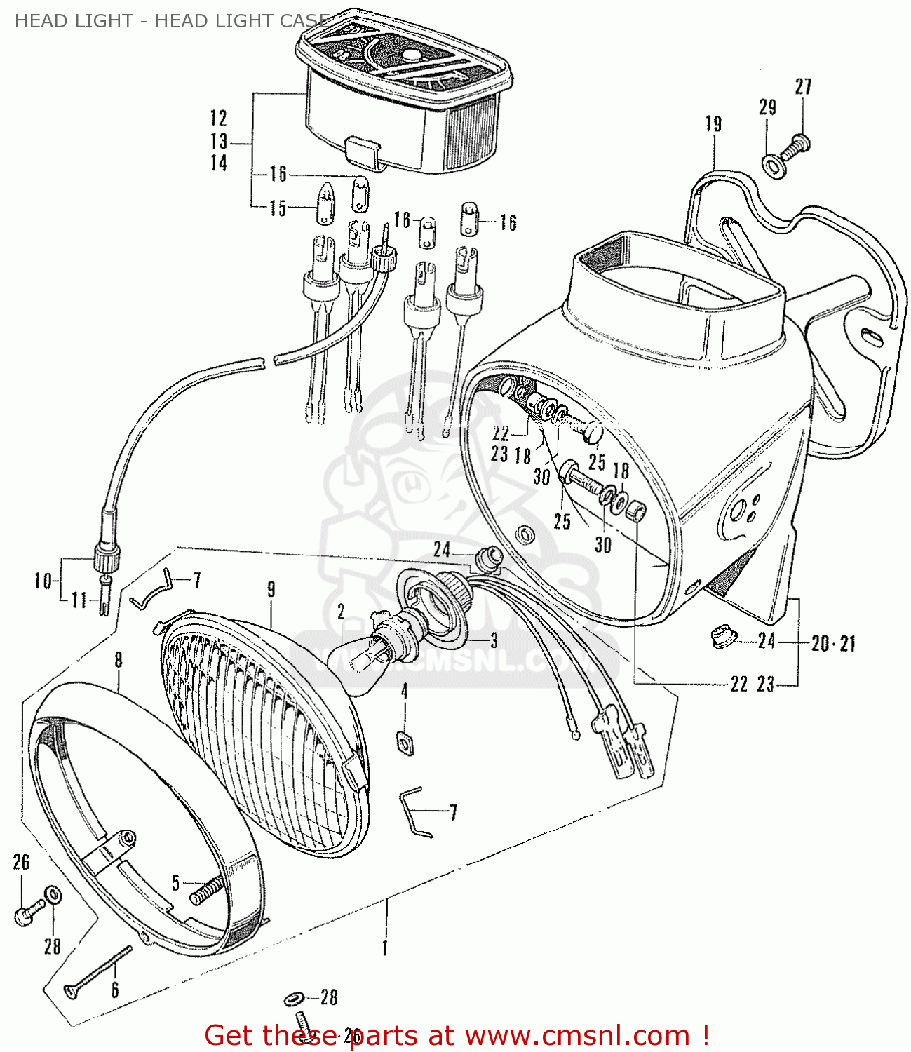 Honda CD175 K3 GENERAL EXPORT parts lists and schematics