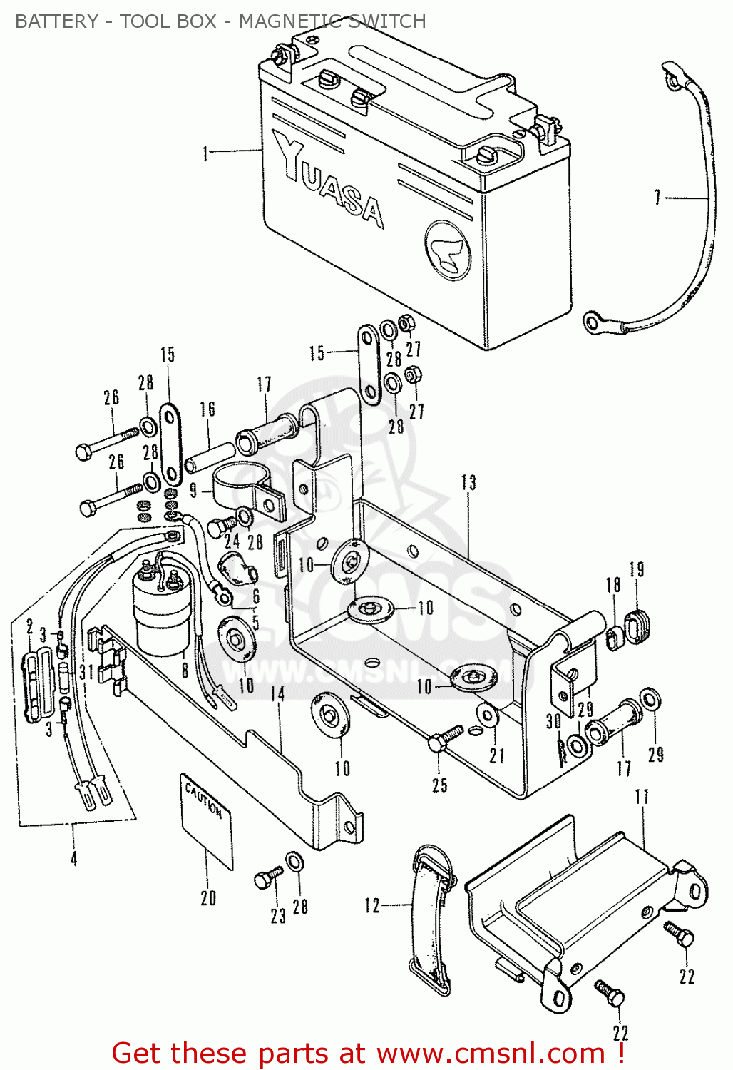 Honda CD175 K4 CANADA parts lists and schematics
