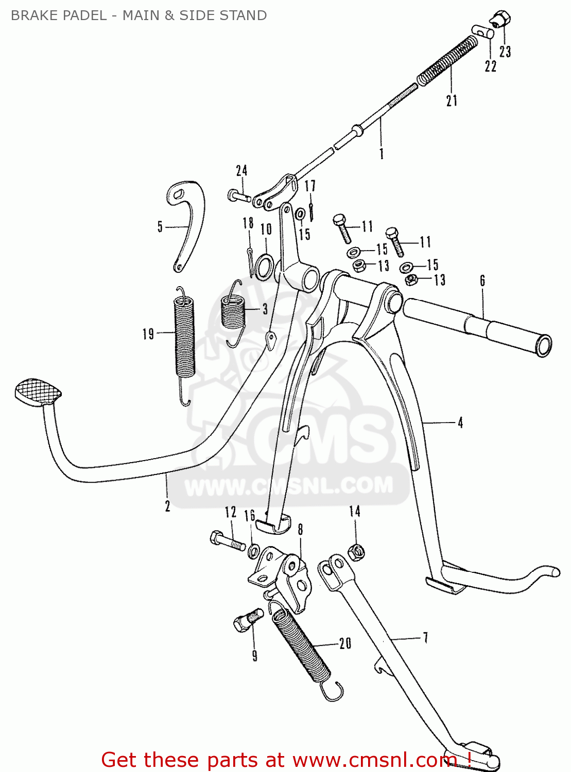Honda CD175 K4 CANADA parts lists and schematics