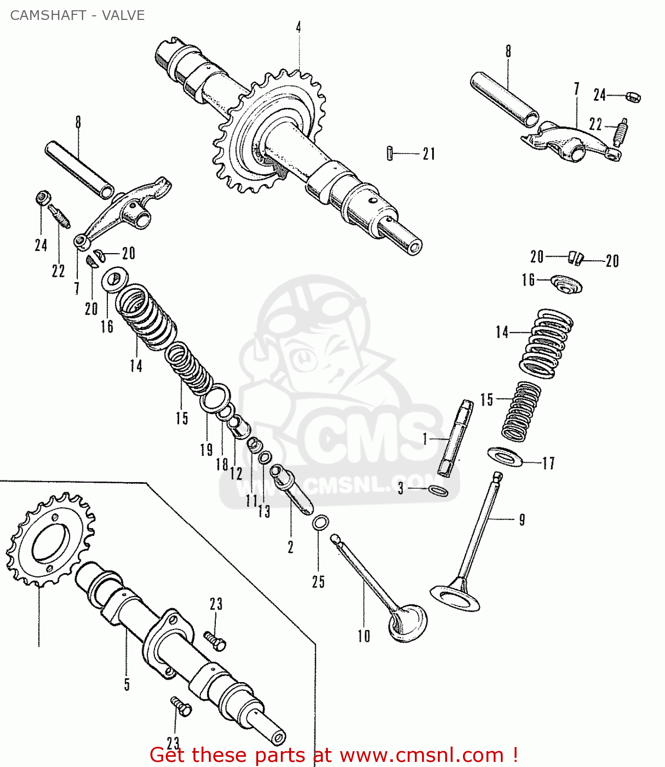 Honda CD175 K4 CANADA parts lists and schematics