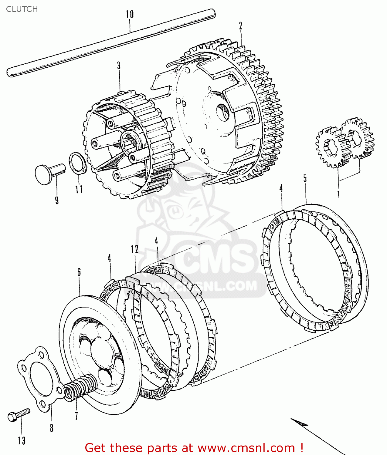 Honda CD175 K4 CANADA parts lists and schematics