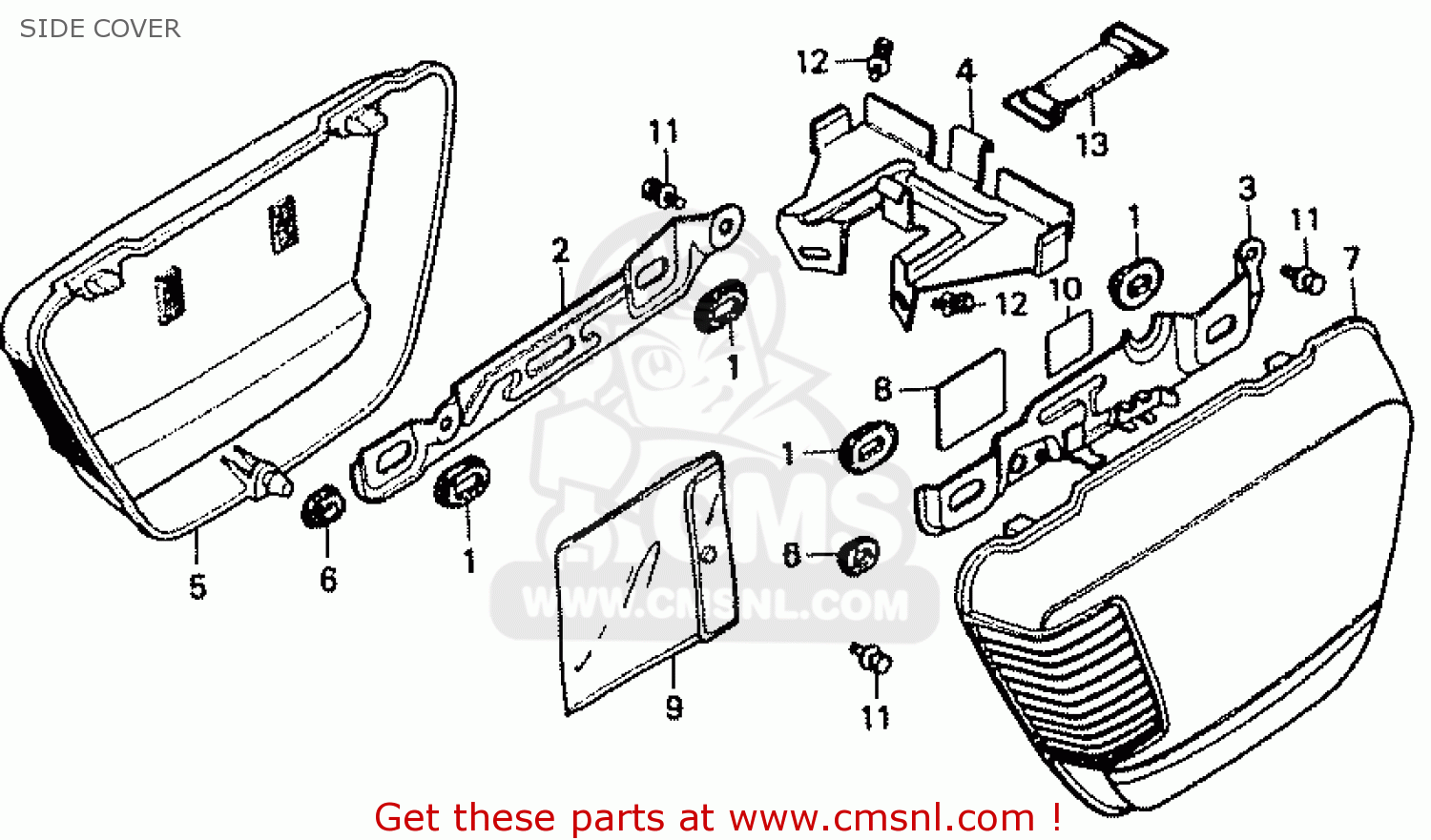 Honda CD50 1987 (H) JAPAN CD50-170-180 (JDM) SIDE COVER - buy SIDE ...