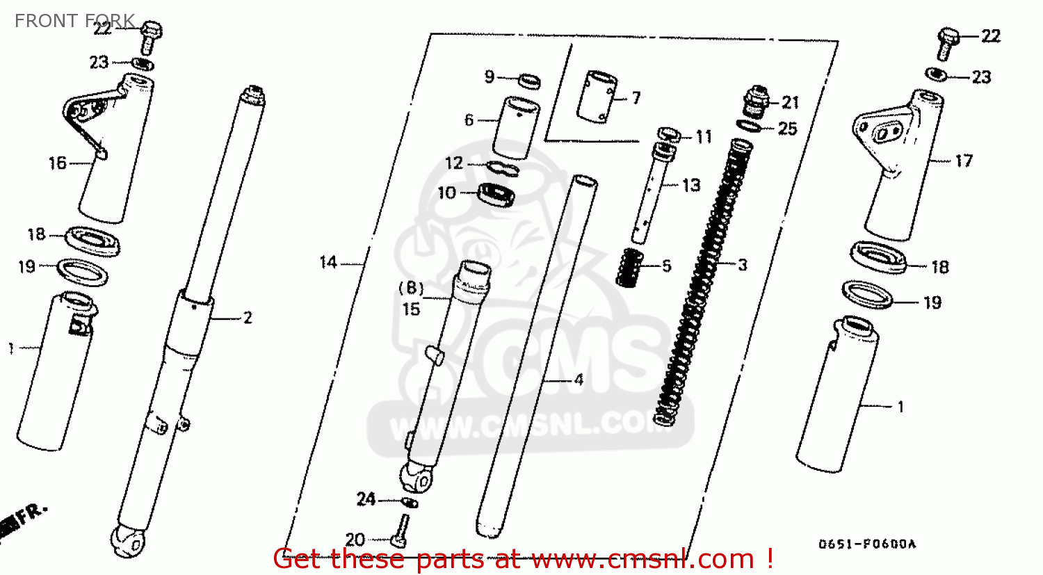 Honda CD50 1998 (W) JAPAN CD50-240 (JDM) FRONT FORK - buy FRONT FORK ...