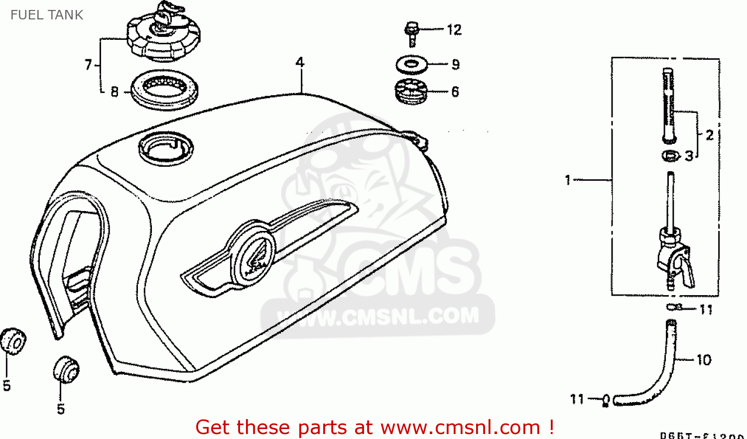 Honda CD50S 1996 (T) BENLY 50S JAPAN CD50-220 (JDM) FUEL TANK - buy ...