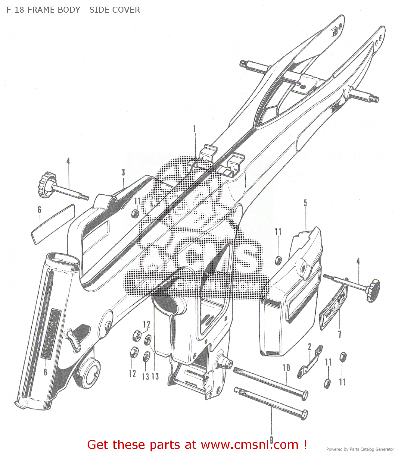 Honda CD70 F-18 FRAME BODY - SIDE COVER - buy F-18 FRAME BODY - SIDE ...