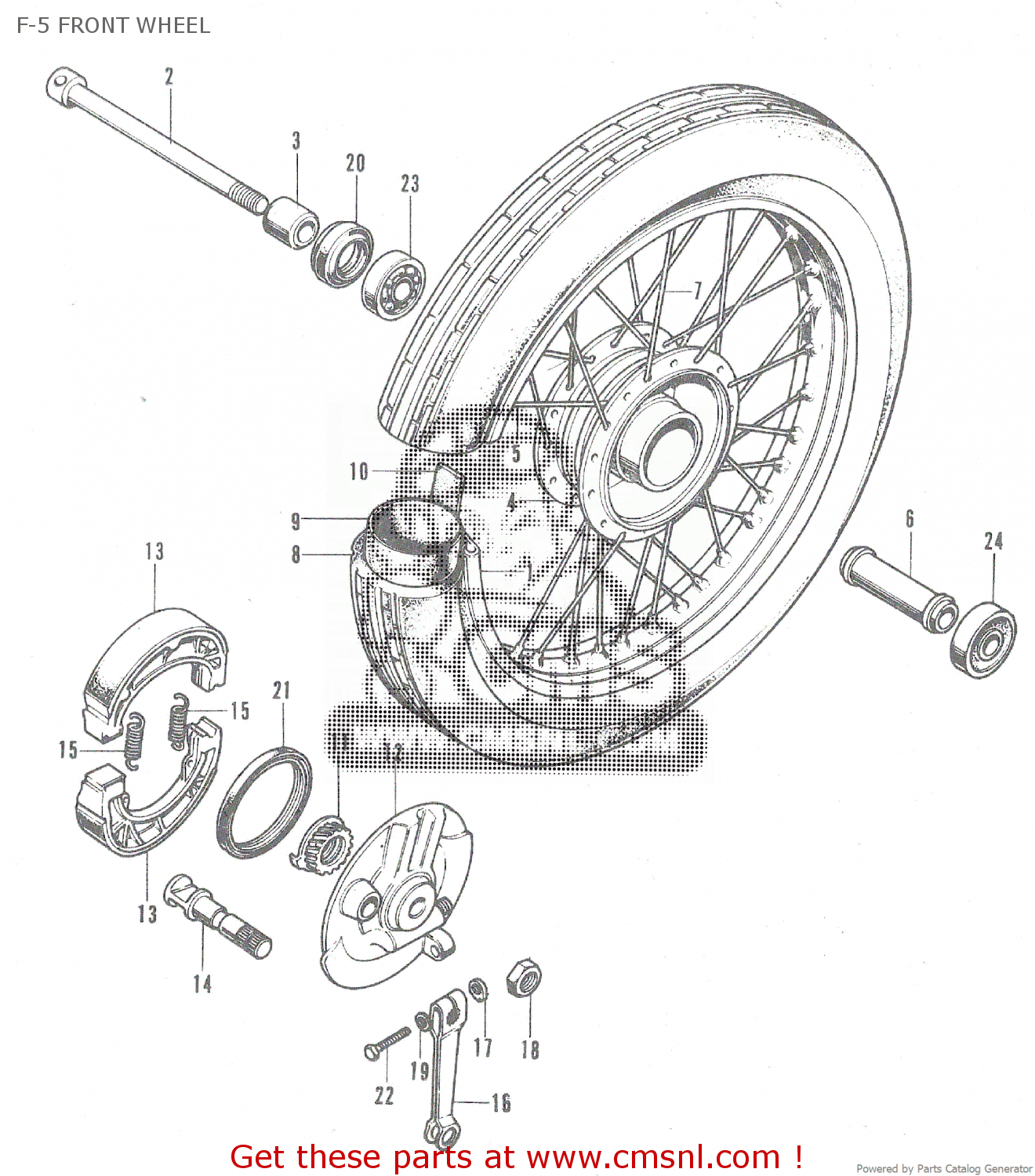 Honda CD70 F-5 FRONT WHEEL - buy F-5 FRONT WHEEL spares online