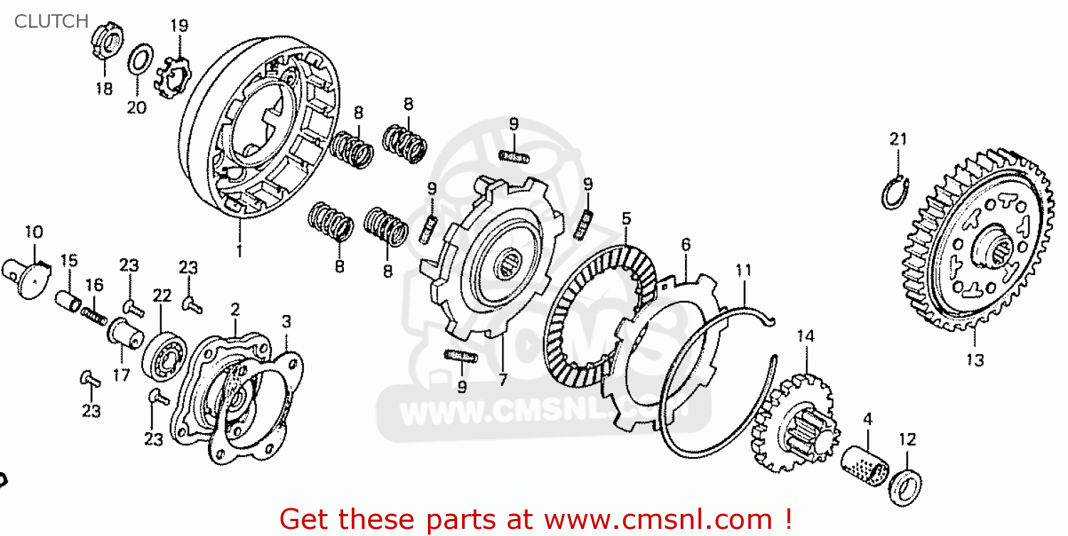 Honda CD70B GENERAL EXPORT TYPE 4 parts lists and schematics
