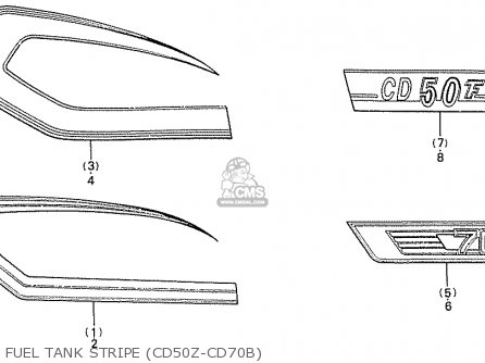Honda CD70B GENERAL EXPORT TYPE 4 parts lists and schematics