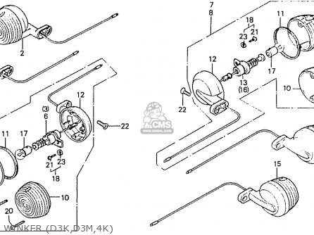 Honda CD70B GENERAL EXPORT TYPE 4 parts lists and schematics