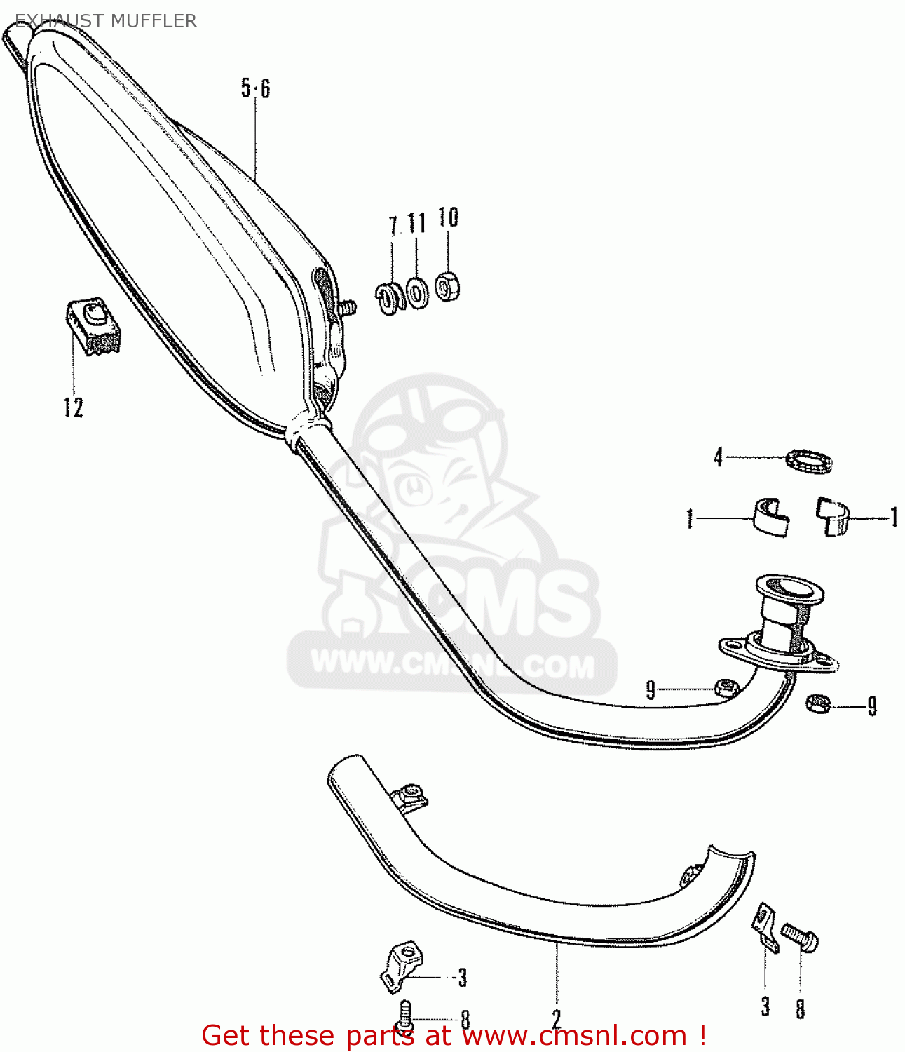 Honda CF70 CHALY GENERAL EXPORT ENGLAND AUSTRALIA FRANCE EXHAUST ...