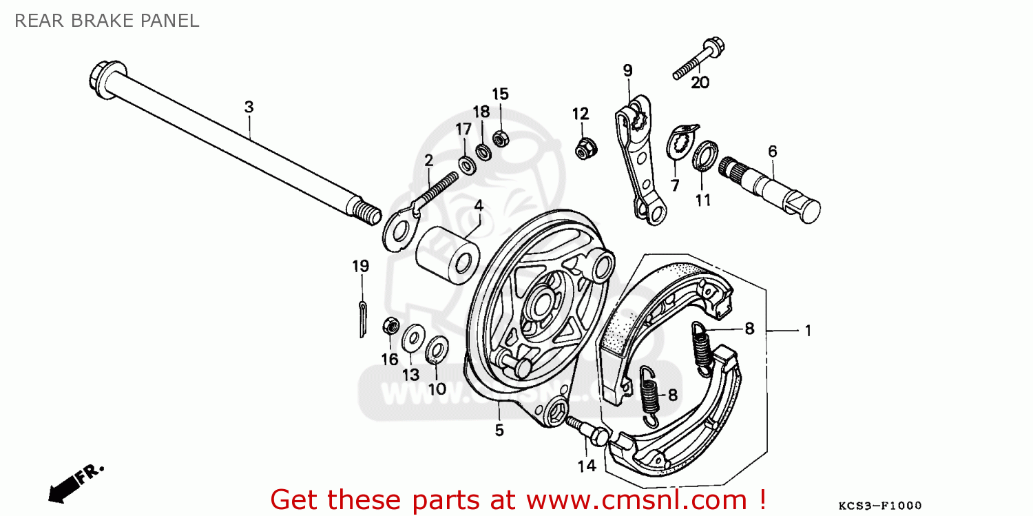 Honda CG125 1993 (P) SINGAPORE REAR BRAKE PANEL - buy REAR BRAKE PANEL ...