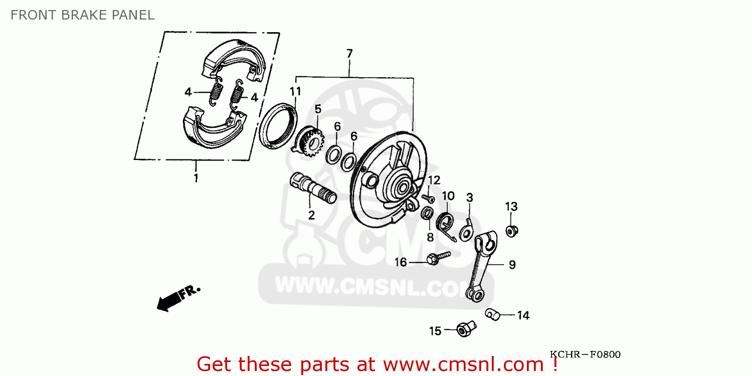 Honda CG125 1996 (T) ENGLAND FRONT BRAKE PANEL - buy FRONT BRAKE PANEL ...
