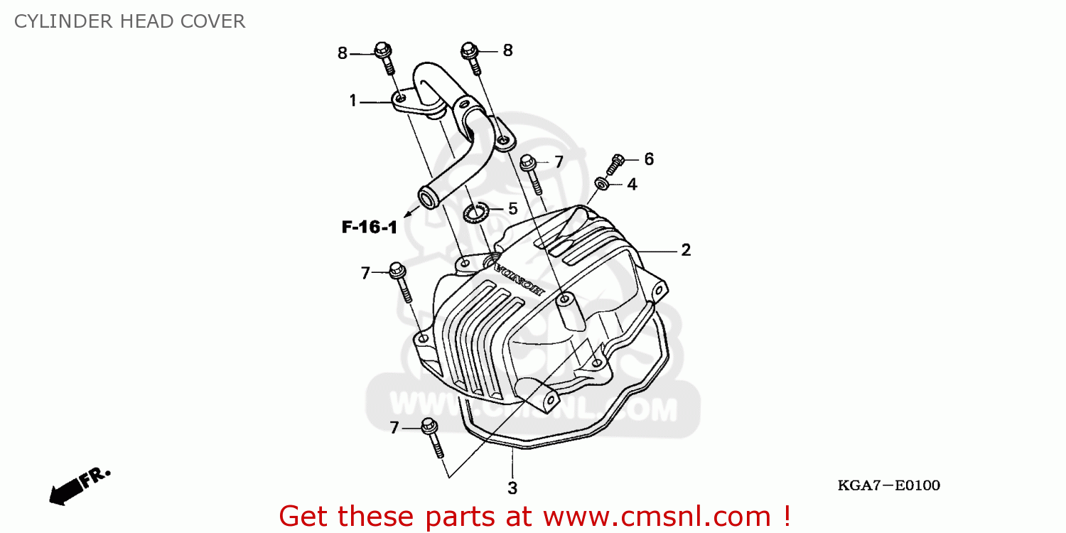 Honda CG125ES 2004 (4) ENGLAND CYLINDER HEAD COVER - buy CYLINDER HEAD ...