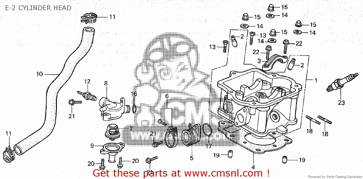 Honda CH125 1983 (D) E-2 CYLINDER HEAD - buy E-2 CYLINDER HEAD spares ...