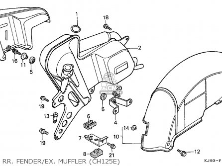 Honda CH125 ELITE 1984 (E) ENGLAND parts lists and schematics