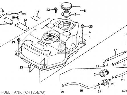 Honda CH125 SPACY 1986 (G) SWITZERLAND parts lists and schematics