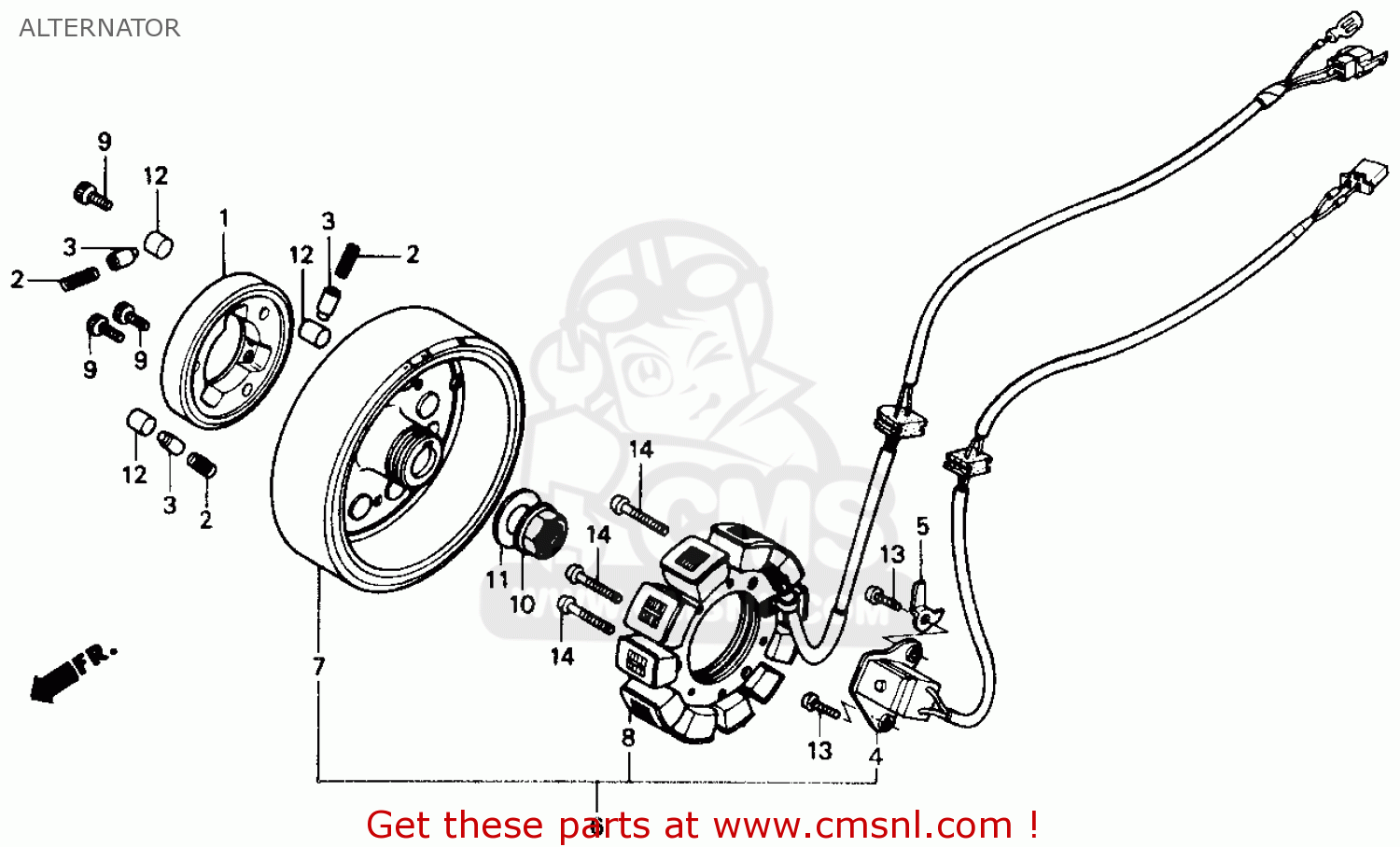 Honda CH150 ELITE 150 1985 (F) USA parts lists and schematics
