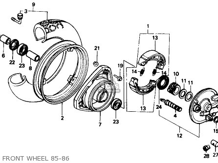 Honda CH150 ELITE 150 1985 (F) USA parts lists and schematics