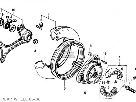 Honda CH150 ELITE 150 1985 (F) USA parts lists and schematics