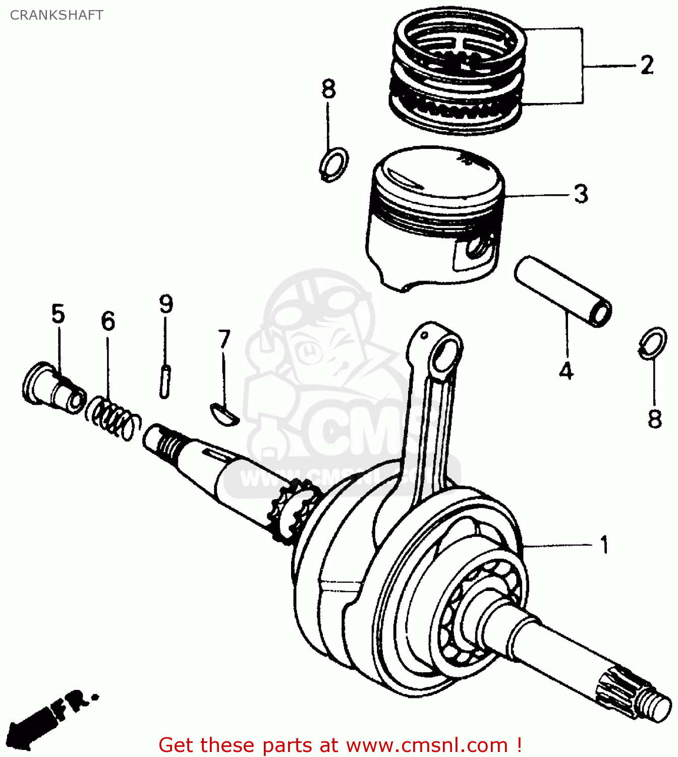 Honda CH150 ELITE 150 1987 (H) USA parts lists and schematics