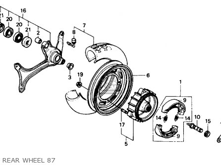 Honda Honda CH150 ELITE 150 1987 (H) USA parts lists and schematics