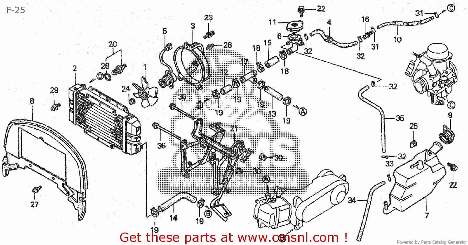 Honda CH250 1997 (V) FREEWAY JAPAN TYPE 2 MF03-130 F-25 - buy F-25 spares online