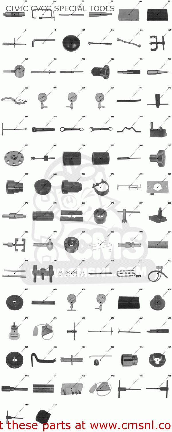 CIVIC CVCC SPECIAL TOOLS - CIVIC CVCC SPECIAL TOOLS