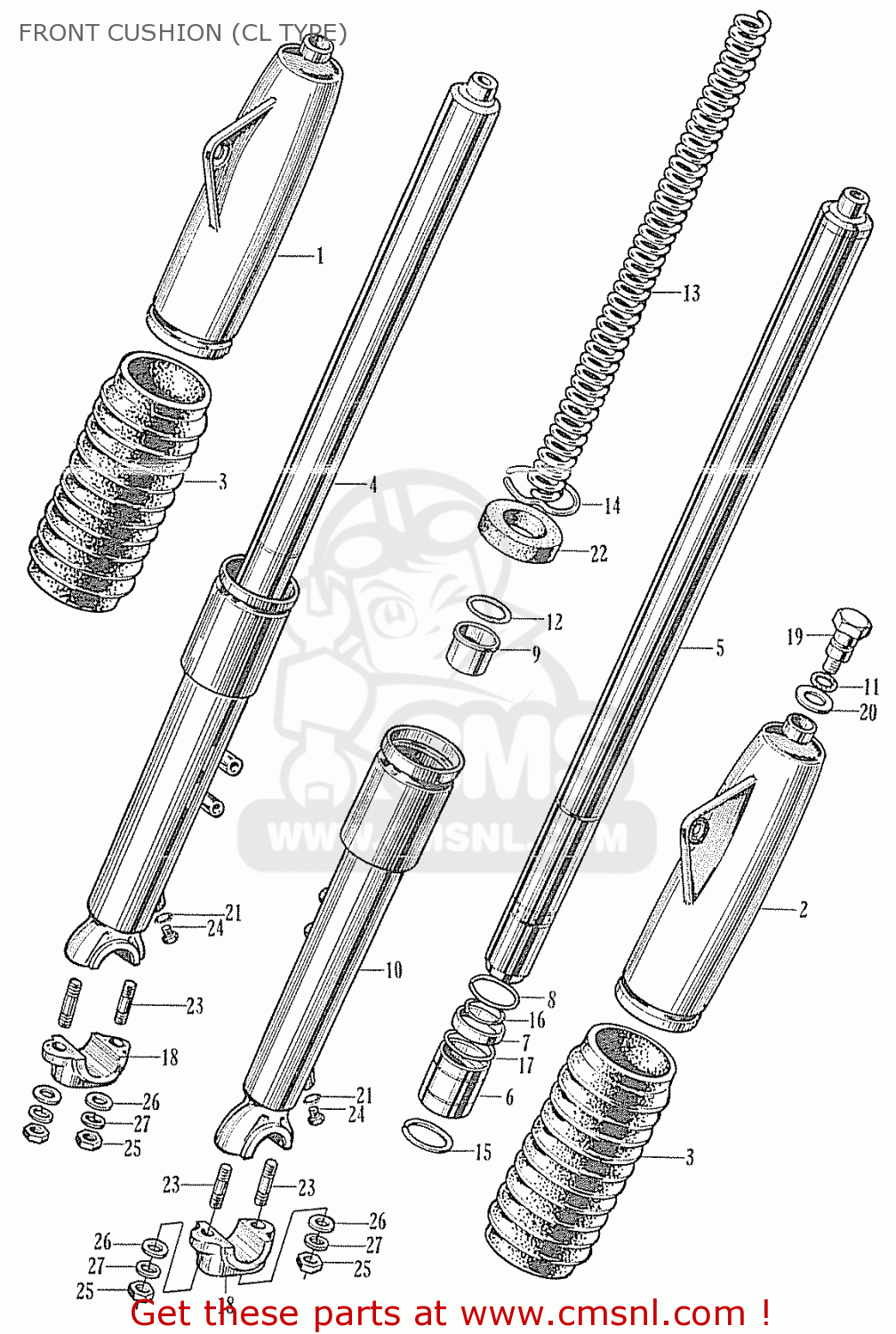 Honda CL160 SCRAMBLER GENERAL EXPORT FRONT CUSHION (CL TYPE) - buy ...