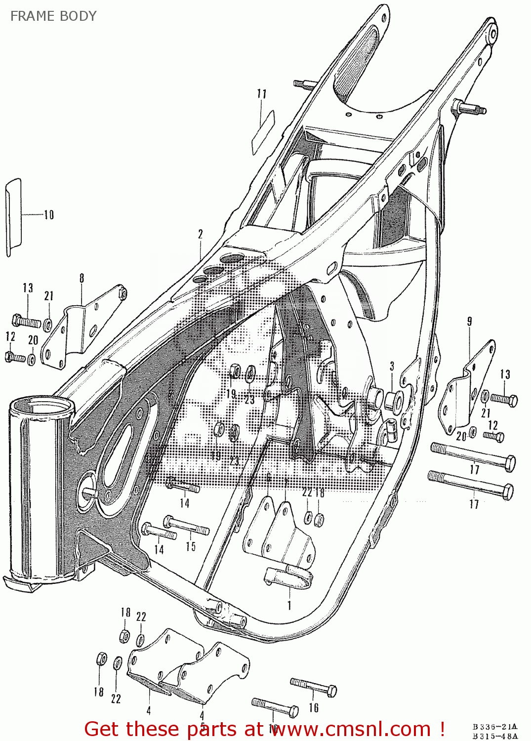 Honda CL175 SCRAMBLER 1971 K5 USA FRAME BODY - buy FRAME BODY spares online