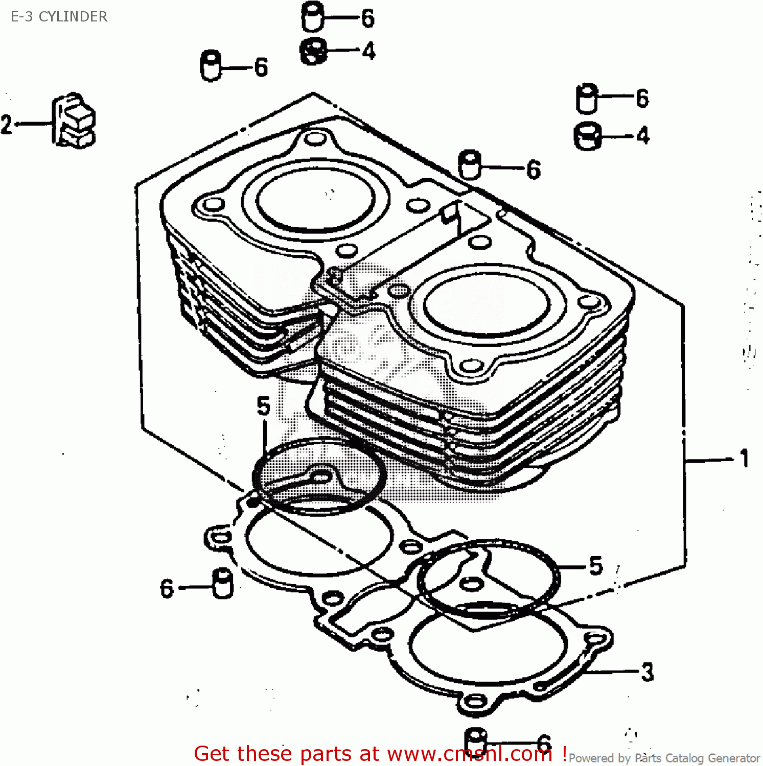 Honda CM250T 1981 (B) ENGLAND E-3 CYLINDER - buy E-3 CYLINDER spares online
