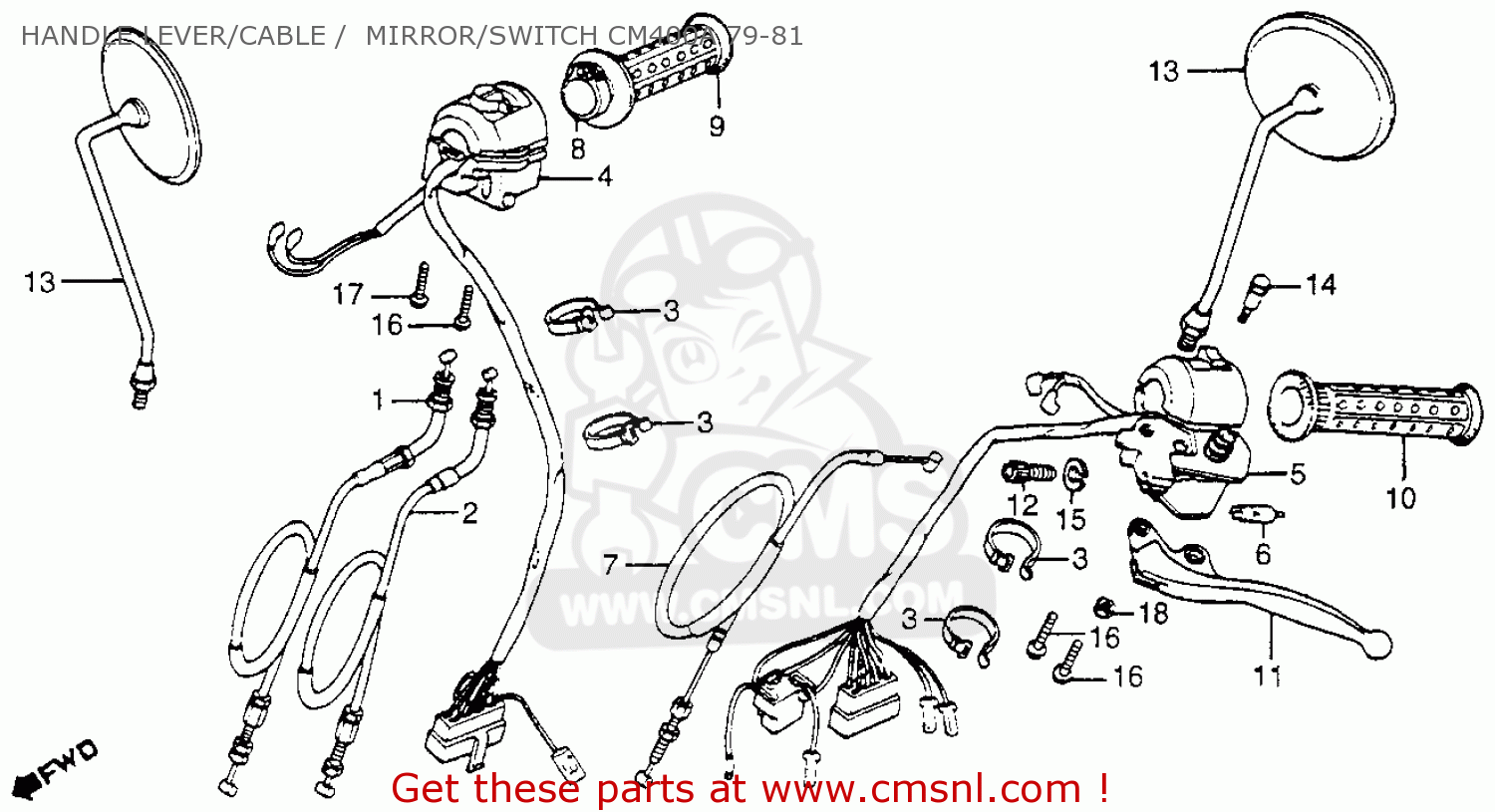Honda Honda CM400A HONDAMATIC 1981 (B) USA parts lists and schematics