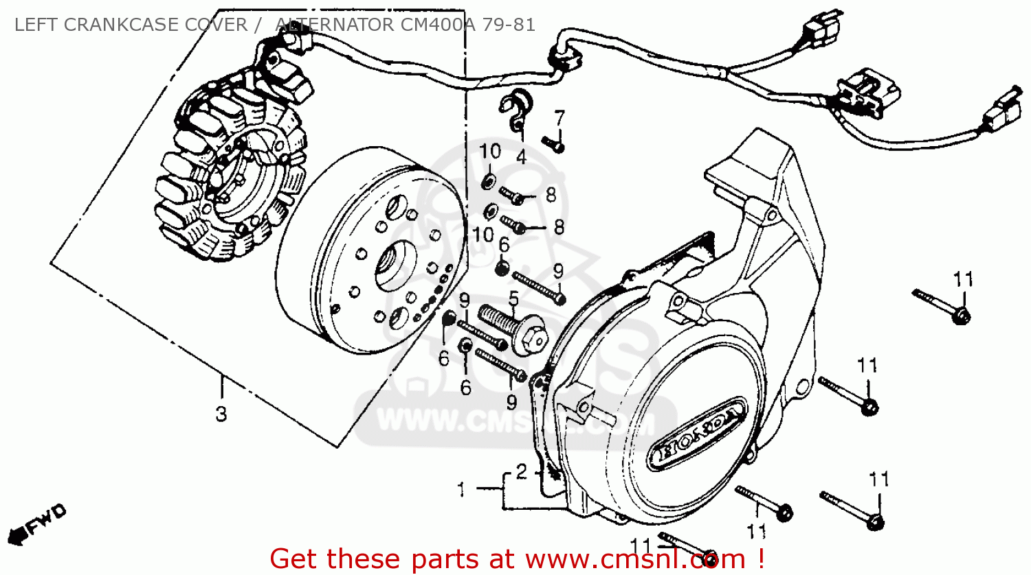 Honda Honda CM400A HONDAMATIC 1981 (B) USA parts lists and schematics