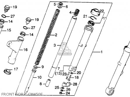 Honda CM450E 1982 (C) USA parts lists and schematics
