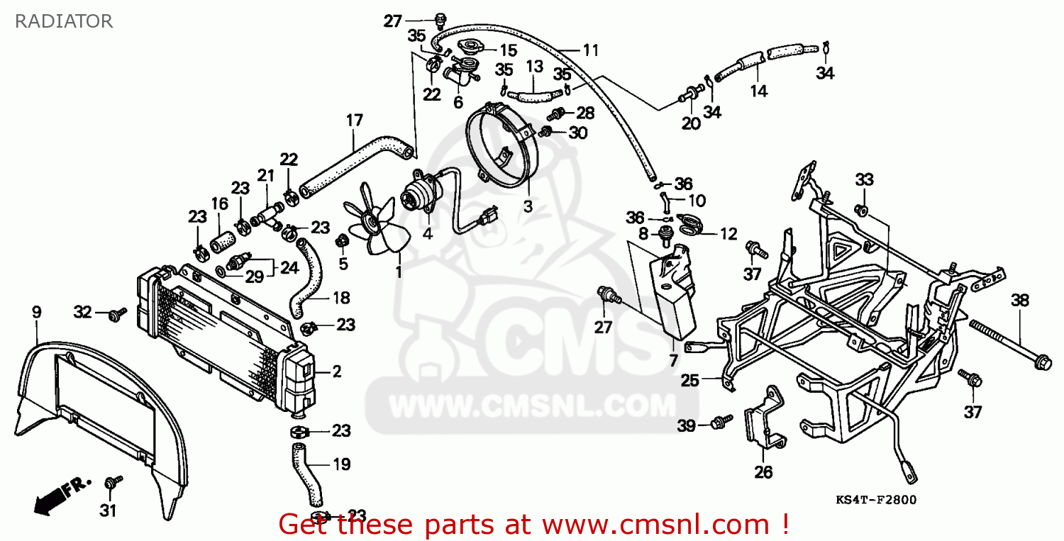 Honda CN250 HELIX 1999 (X) ITALY RADIATOR - buy RADIATOR spares online