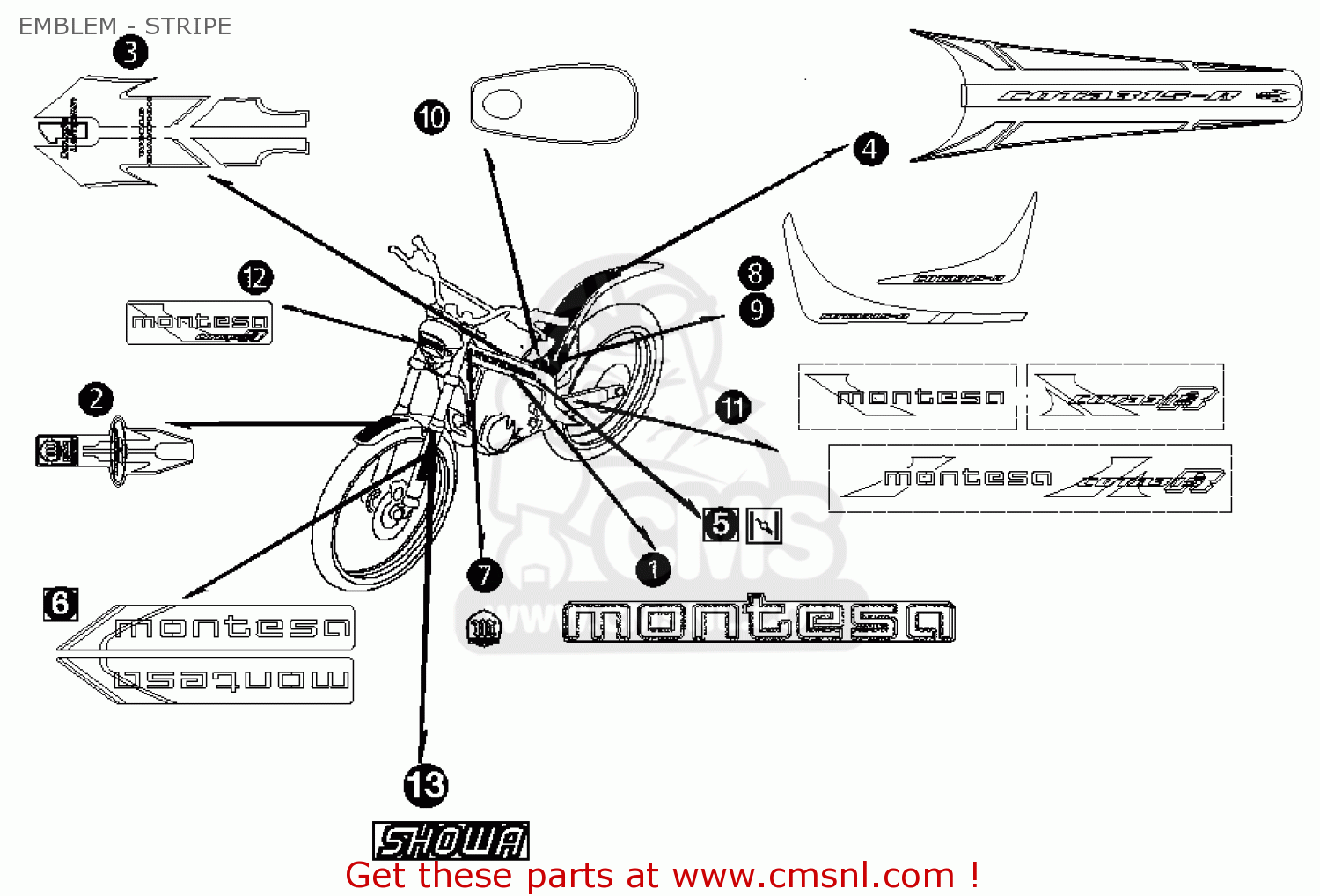 Honda COTA 315R 2003 (3) EMBLEM - STRIPE - buy EMBLEM - STRIPE spares ...