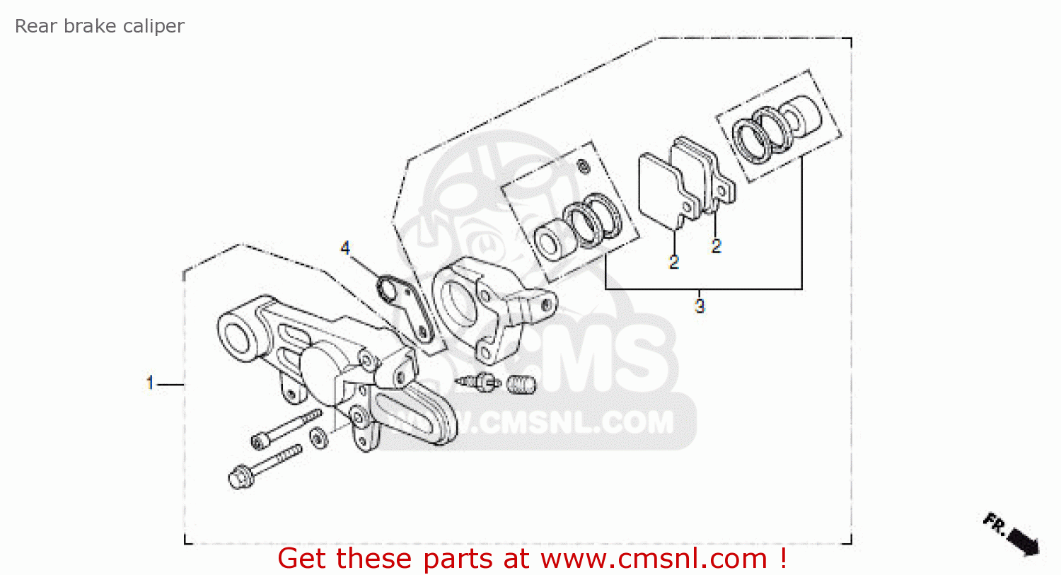 Honda COTA 4RT 2016 Rear brake caliper - buy Rear brake caliper spares ...