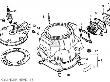 Honda CR250R ELSINORE 1985 (F) USA parts lists and schematics