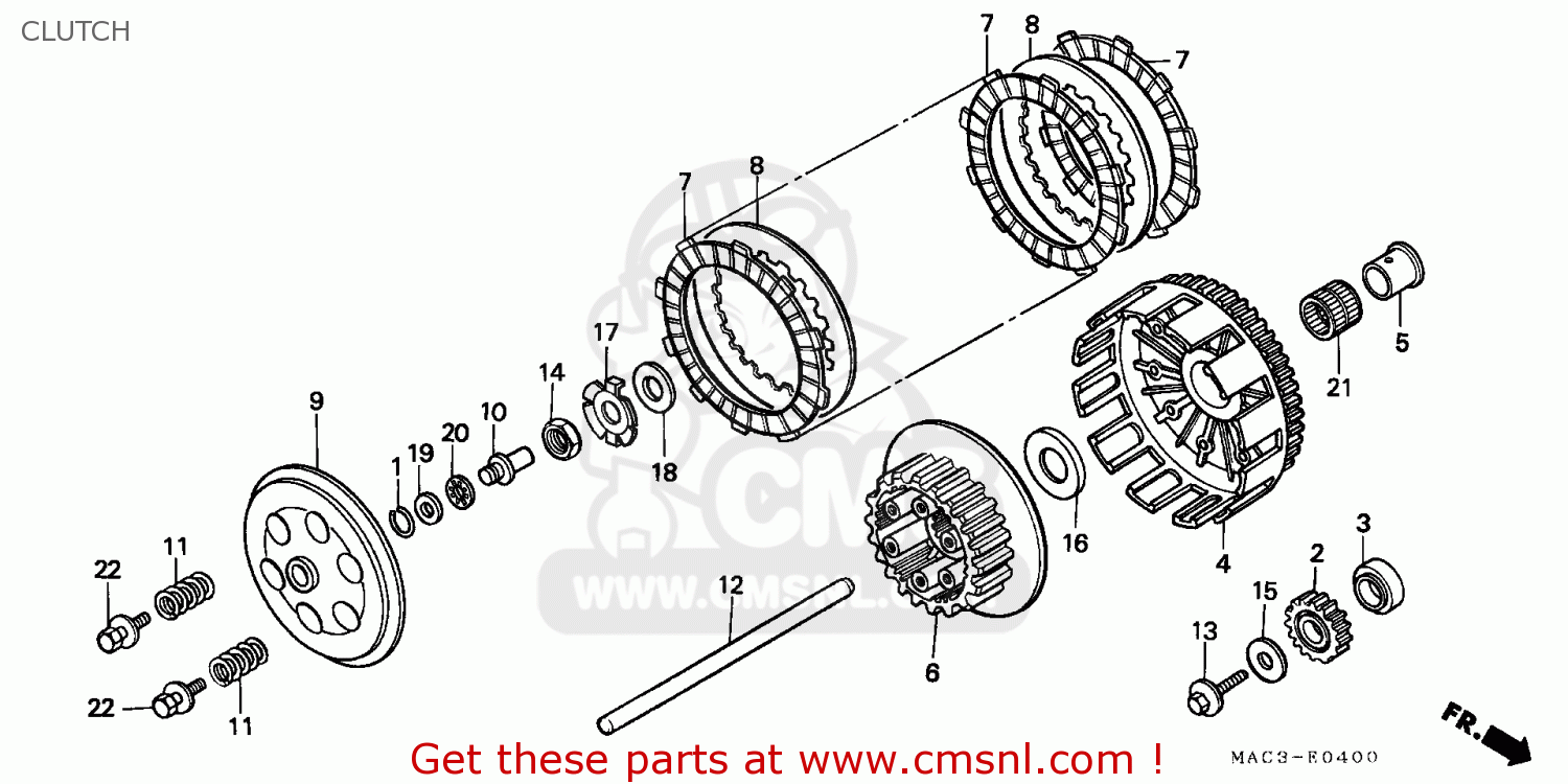 Honda CR500R 2001 (1) AUSTRALIA parts lists and schematics