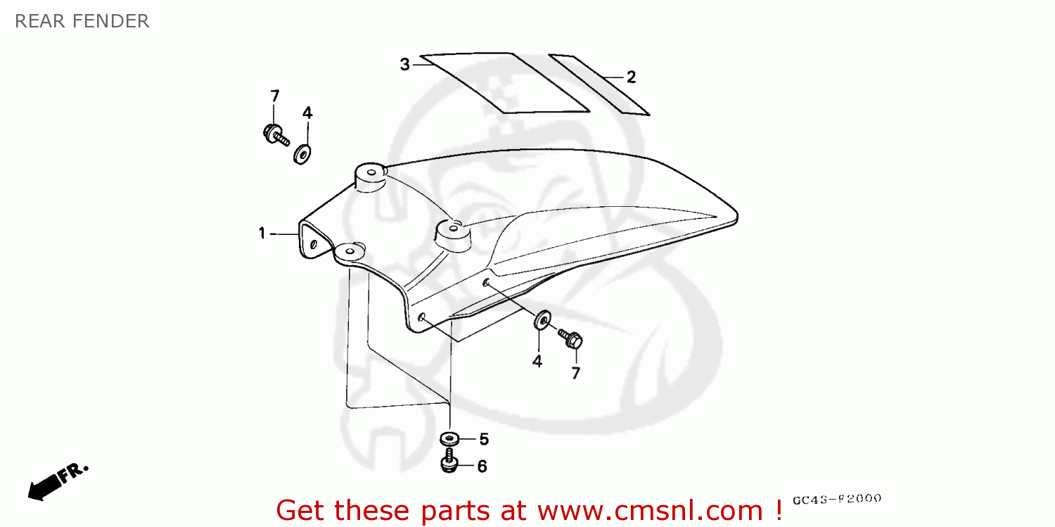 Honda CR80R 1986 (G) AUSTRALIA REAR FENDER - buy REAR FENDER spares online